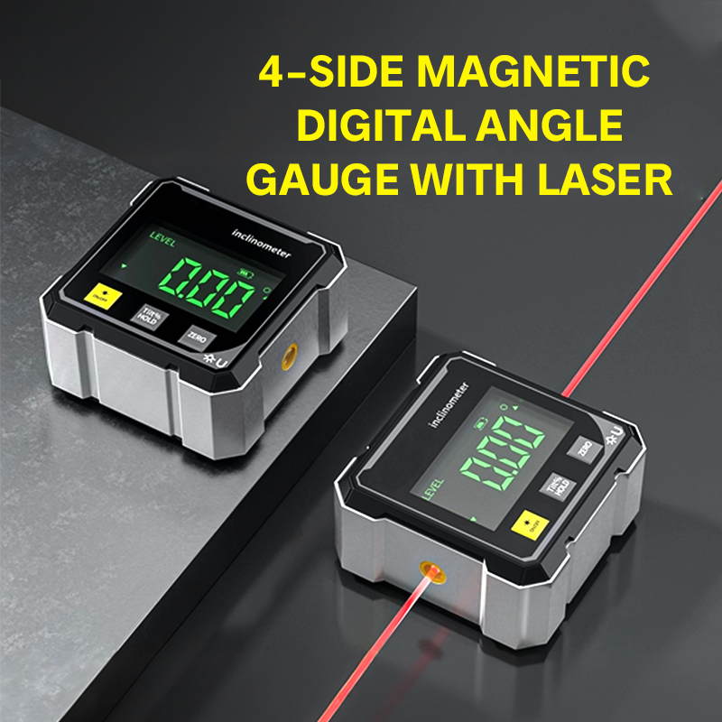 4-Side Magnetic Digital Angle Gauge with Laser – angalty